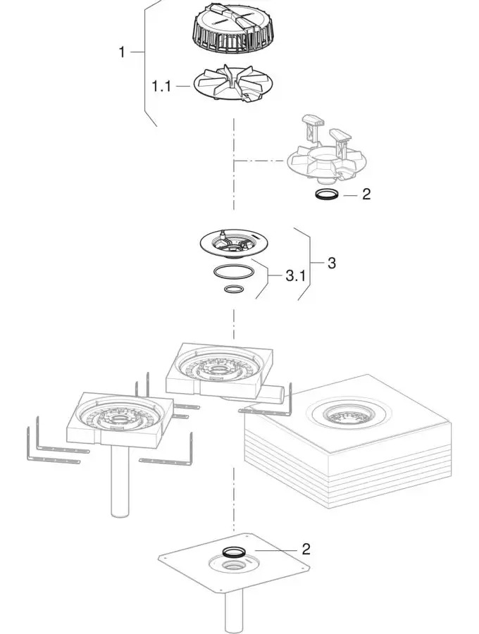 Geberit Kosz wpustu dachowego Pluvia 243.731.00.1 | Sklep Multimal